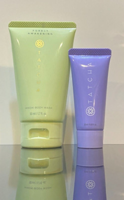 Tatcha 2- Piece Skincare Set Sample-sized Products. Cleanser & Bodywash ...
