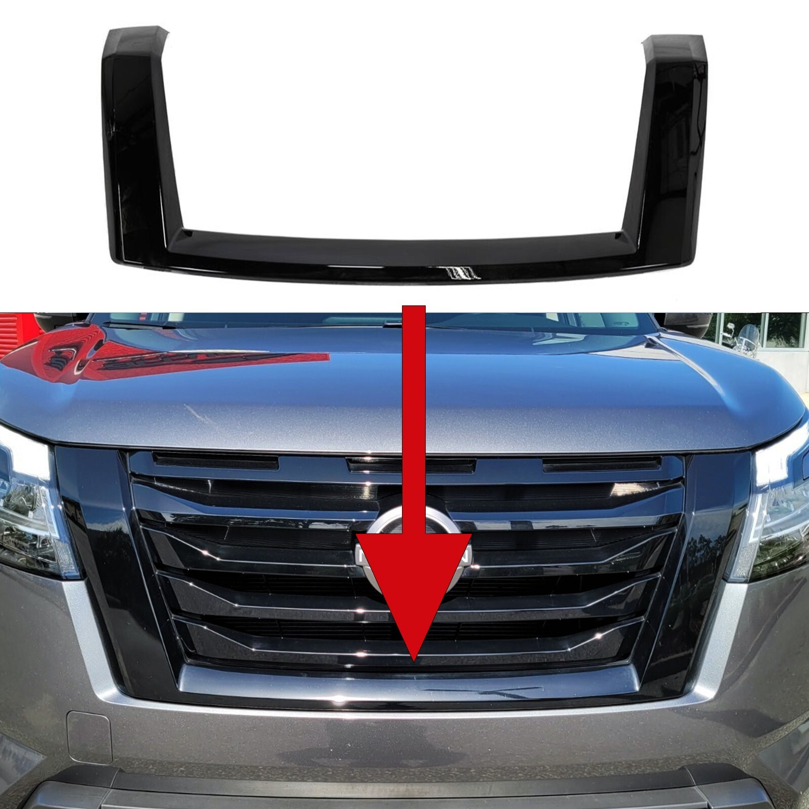 For 2022-2023 Nissan Pathfinder Black Grille Grill Insert Overlay Trim ...