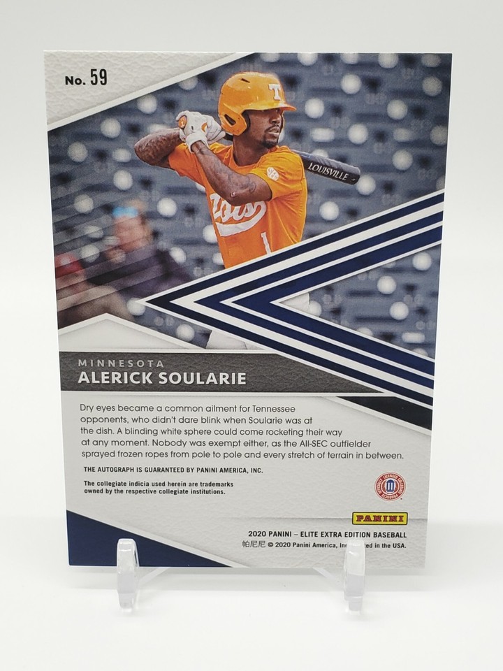 2020 Panini Elite Extra Edition Signatures Alerick Soularie #59 On-Card ...