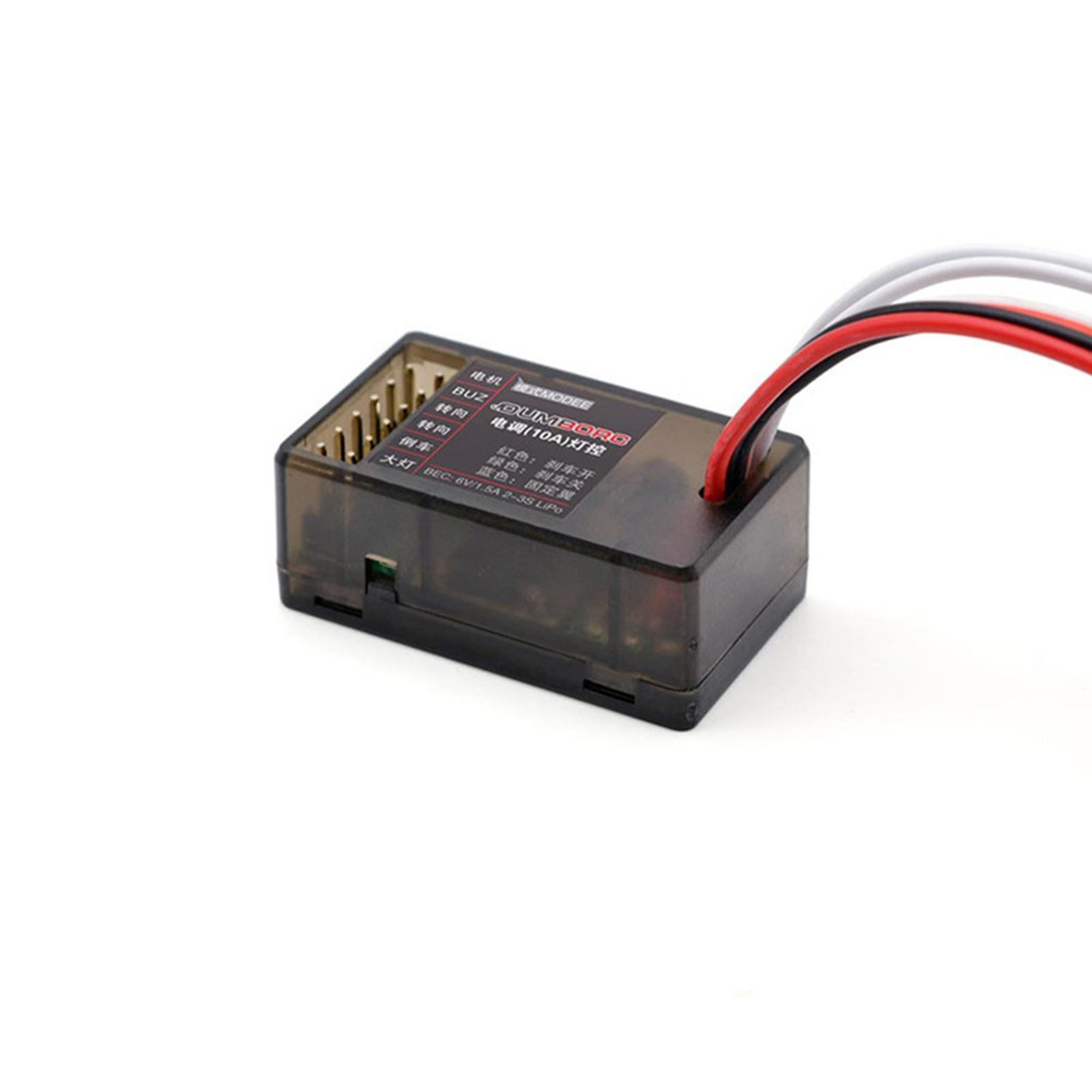 1/28 1/24 RC Car 10A Brushed ESC 2s/3s Dual Way Brake LED Control ...