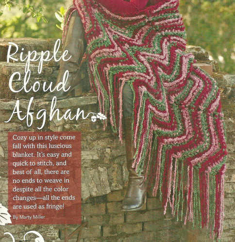 Ripple Cloud Afghan CROCHET Pattern INSTRUCTIONS magazine pages | eBay