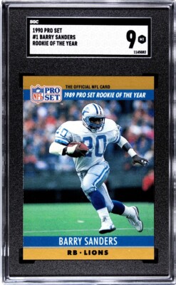 1990 Pro Set Barry Sanders Rookie Of The Year Graded 9 Mint 💎 GREAT ...