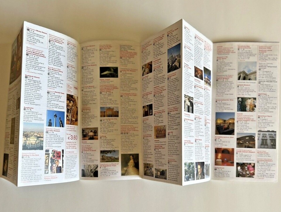 Vienna Now or Never City Map & Museums Brochure | eBay