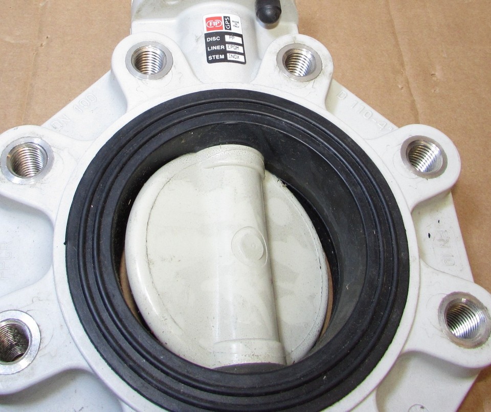 FIP Butterfly Valve DN100, PP EPDM INOX | eBay