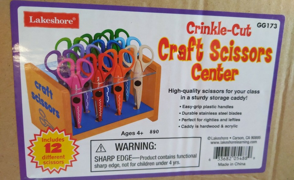 NEW Lakeshore : Crinkle-Cut Craft Scissors Center - Item GG173 | eBay UK