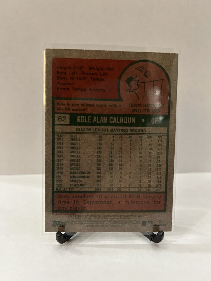 Kole Calhoun 2024 Topps Heritage #62 SP short print | eBay