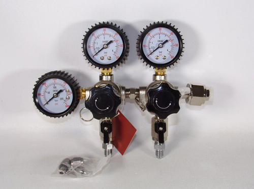 Dual Output CO2 Regulator CGA-320, 0-60psi Working, 0-3000psi Tank ...
