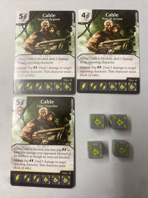 CABLE Rare CUR 4 Dice Uncanny X-Men Set Dice Masters | eBay