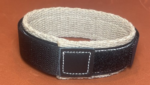Black with White Stitching Hemp Watch Band | eBay