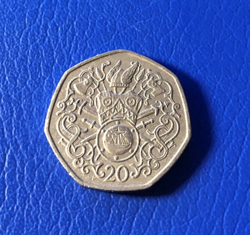 RARE - 1982 Isle of Man 20p Twenty Pence Coin "Viking Coat of Arms" | eBay