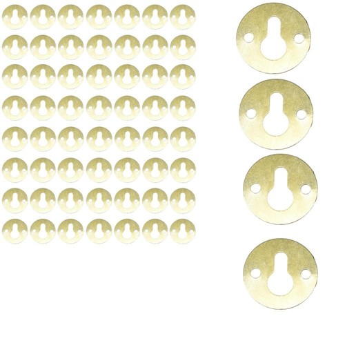 60Pcs Iron Hook Up Round Keyhole Hangers Photo Frame Hanging Board ...