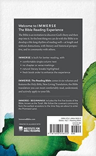 Immerse: Beginnings (Softcover) (Immerse: The Reading Bible) | eBay