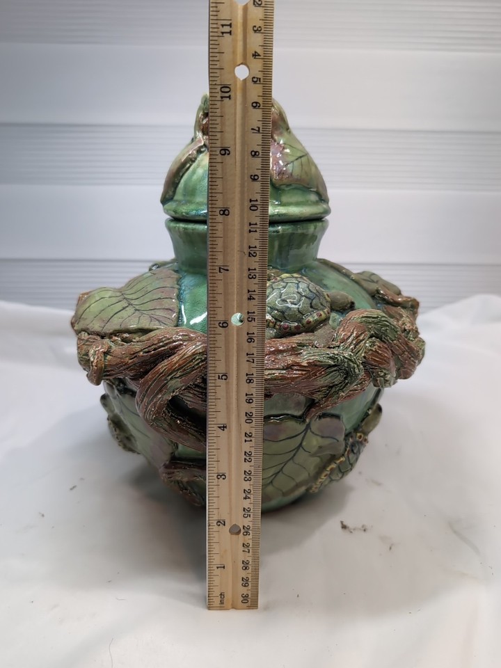 Macario Murguia Sea Turtles Mexican Art Pottery Ceramic Urn Or Jar ...