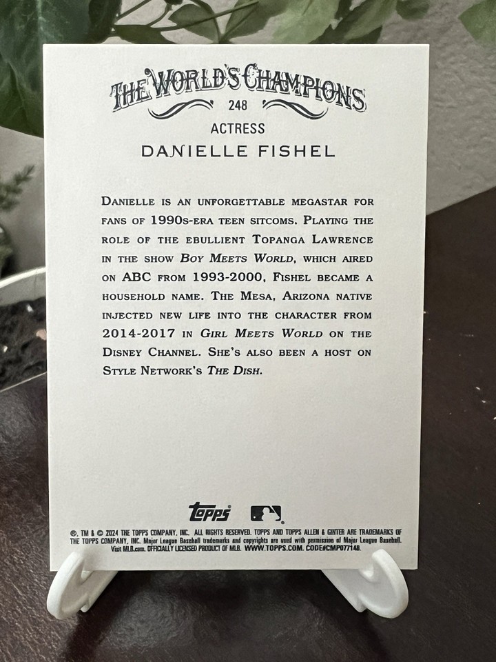 2024 Topps Allen & Ginter Danielle Fishel Boy Meets World Actress | eBay