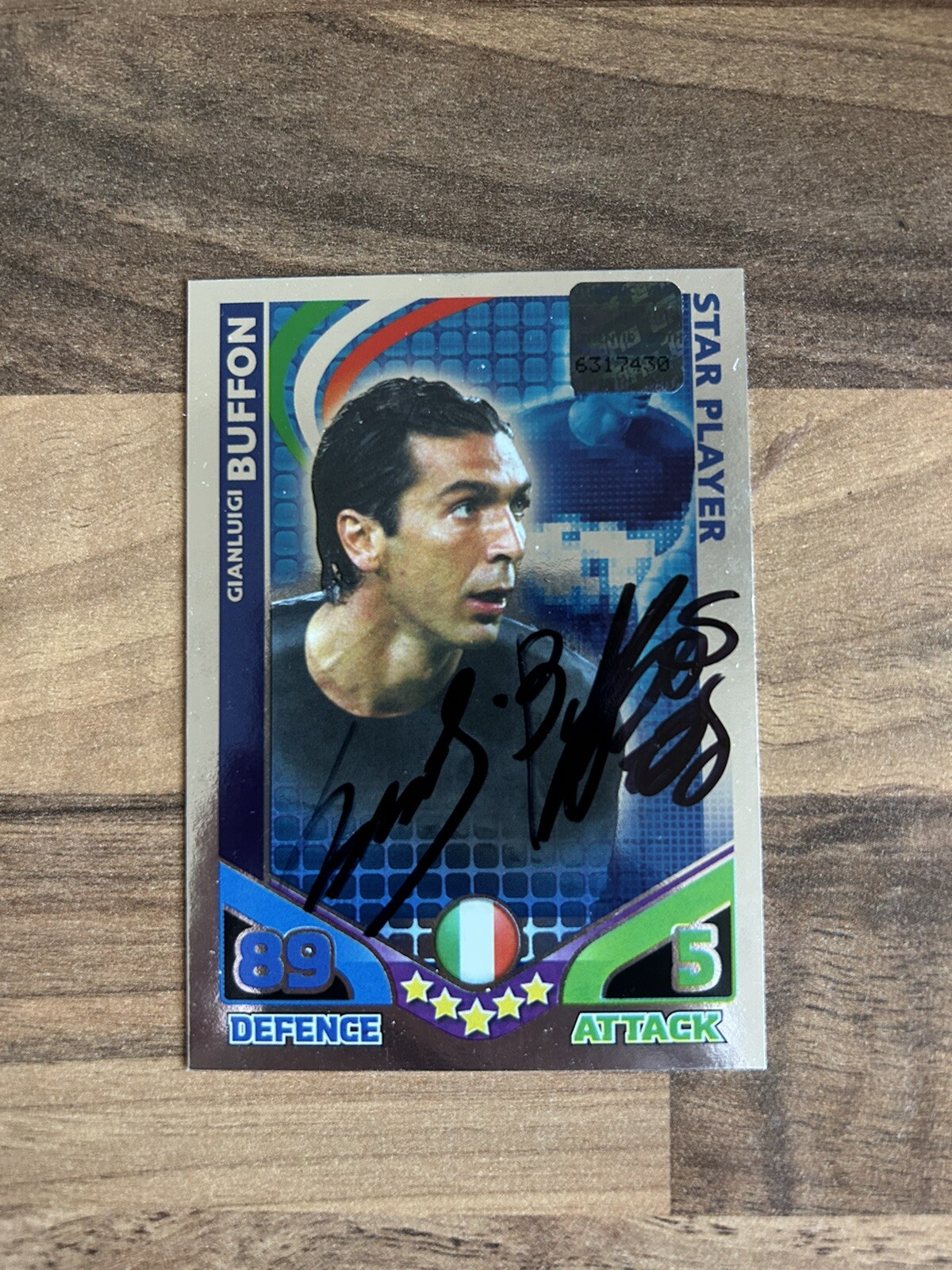 VERY RARE MATCH ATTAX WORLD CUP 2010 SIGNED Gi BUFFON CARD AUTHENTIC ...