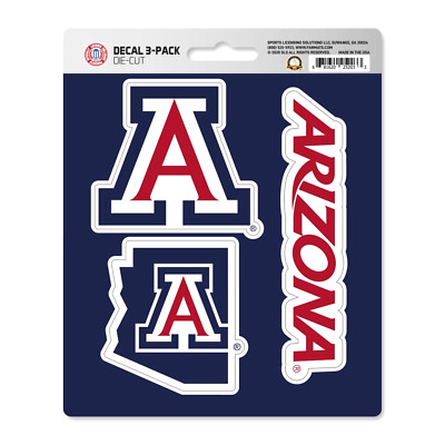 Arizona Wildcats NCAA Team Decals / Sticker Set / 3 Pack *Free Shipping ...