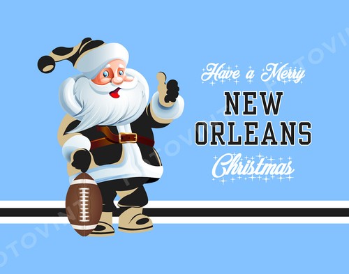 NEW ORLEANS SAINTS Christmas Photo Picture Football SANTA 8x10 11x14 or ...