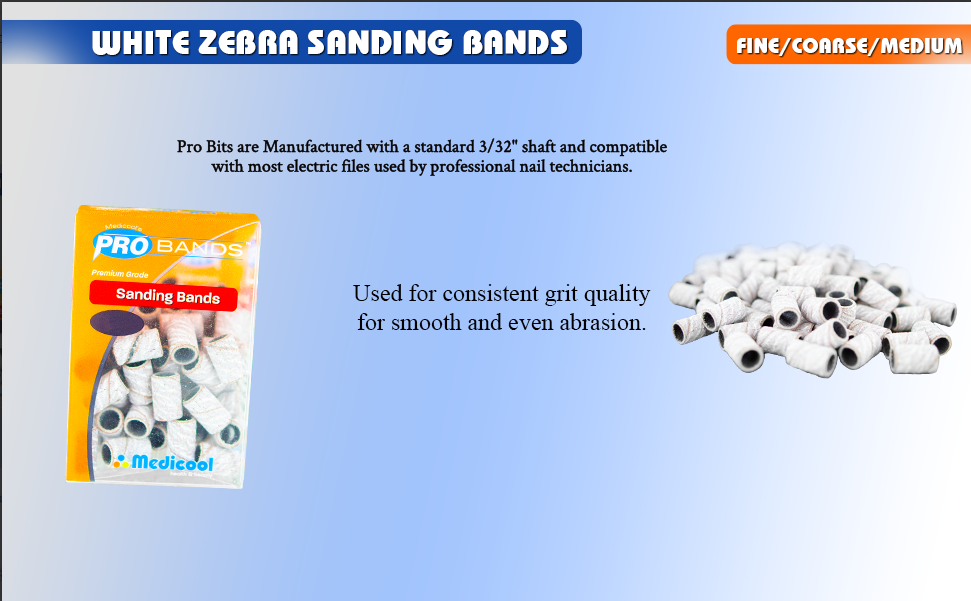 Medicool - Probit White Sanding Bands MEDIUM Grit Box/90pcs + Free ...