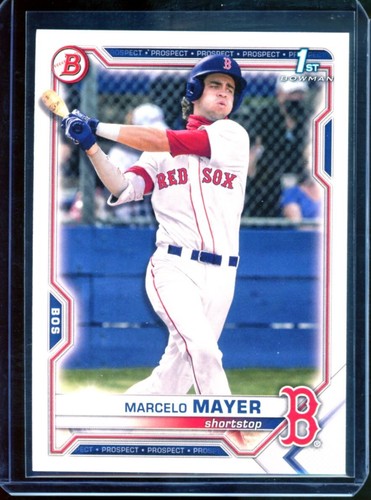 2021 1st Bowman Draft Marcelo Mayer Paper 1st #BD-174 Boston Red Sox ...
