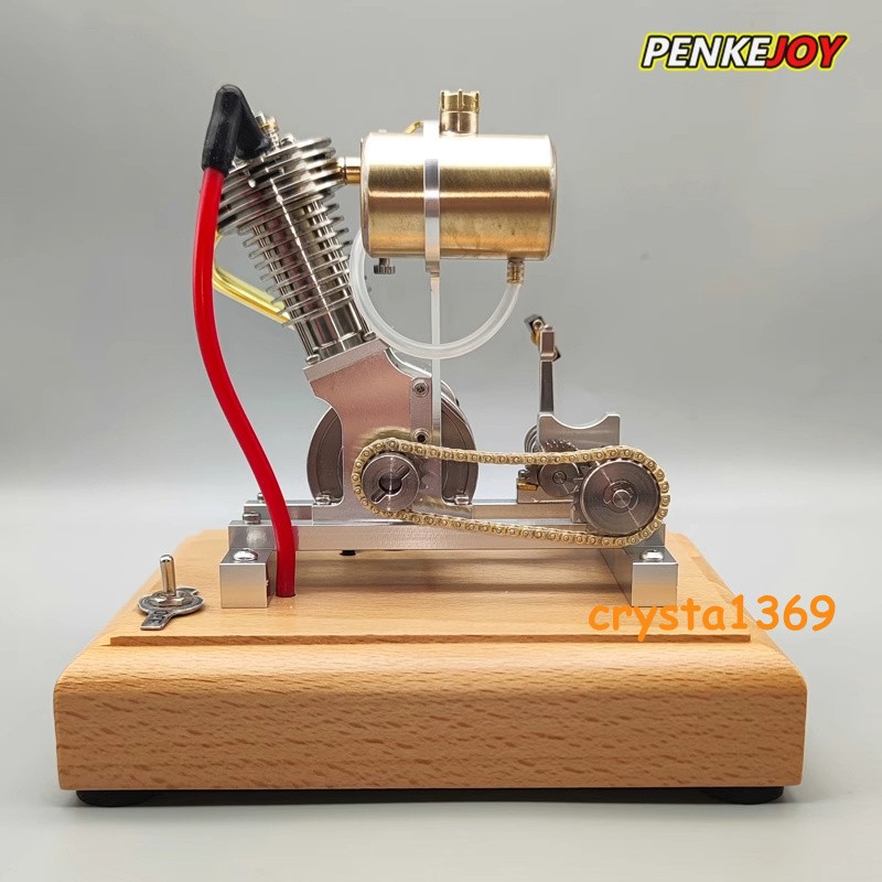 H09 Mini Gasoline Engine Model Kit Engineer Brass Aluminum DIY Toys ...