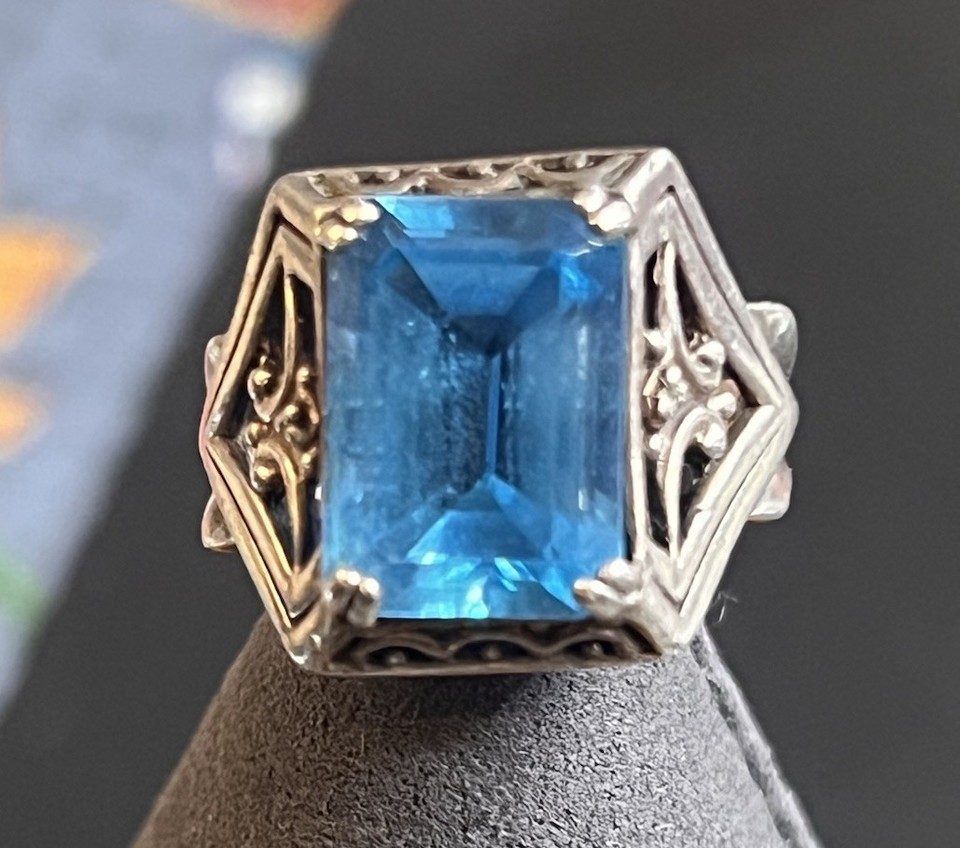 Sterling And Topaz Vintage Size 6 Ring | eBay UK