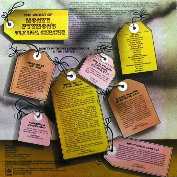 Monty Python, Monty Python's Flying Circus, (LP, Mono, RE), VG ...