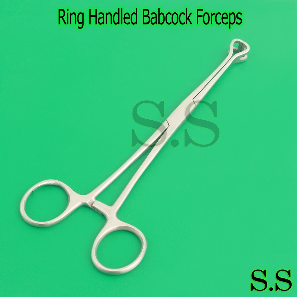 NEW Hemostatic and Ring Handled Babcock Intestinal Forceps, 15 mm Wide ...