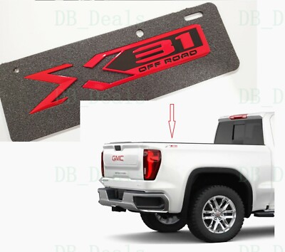 1PC Gloss Red Black X 31 X31 OFF ROAD Bed Emblem 2019-2023 GMC Sierra ...