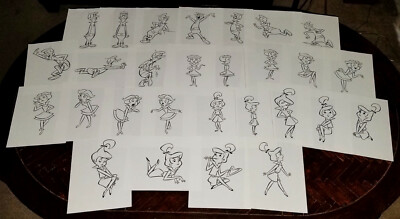 THE JETSONS 62-PAGE ART SET! 8.5x11 EACH! GEORGE JANE JUDY ELROY ROSEY ...