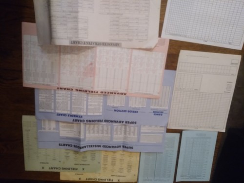 Set Of 14 Strat O Matic Charts, Strategy, Super Advanced and Advanced ...