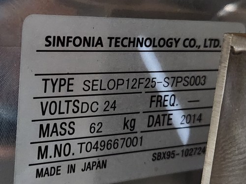 SINFONIA Wafer Load Port SELOP12F25-S7PS003 (As-Is) | eBay