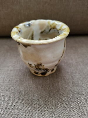 Primitive Salt Cellar Clay Mini Planter/Salt Cellars Earth Tones signed ...