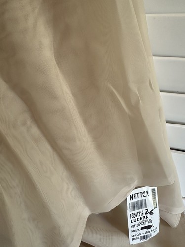 2.6 metre Lucern Sheer Voile x 3 metre Drop Continuous Curtain Fabric ...