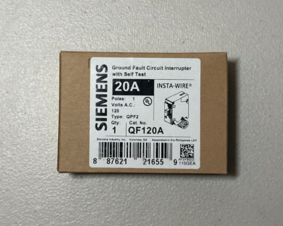 Siemens QF120A GFCI Ground Fault 20 Amp 120 Volt Circuit Breaker | eBay