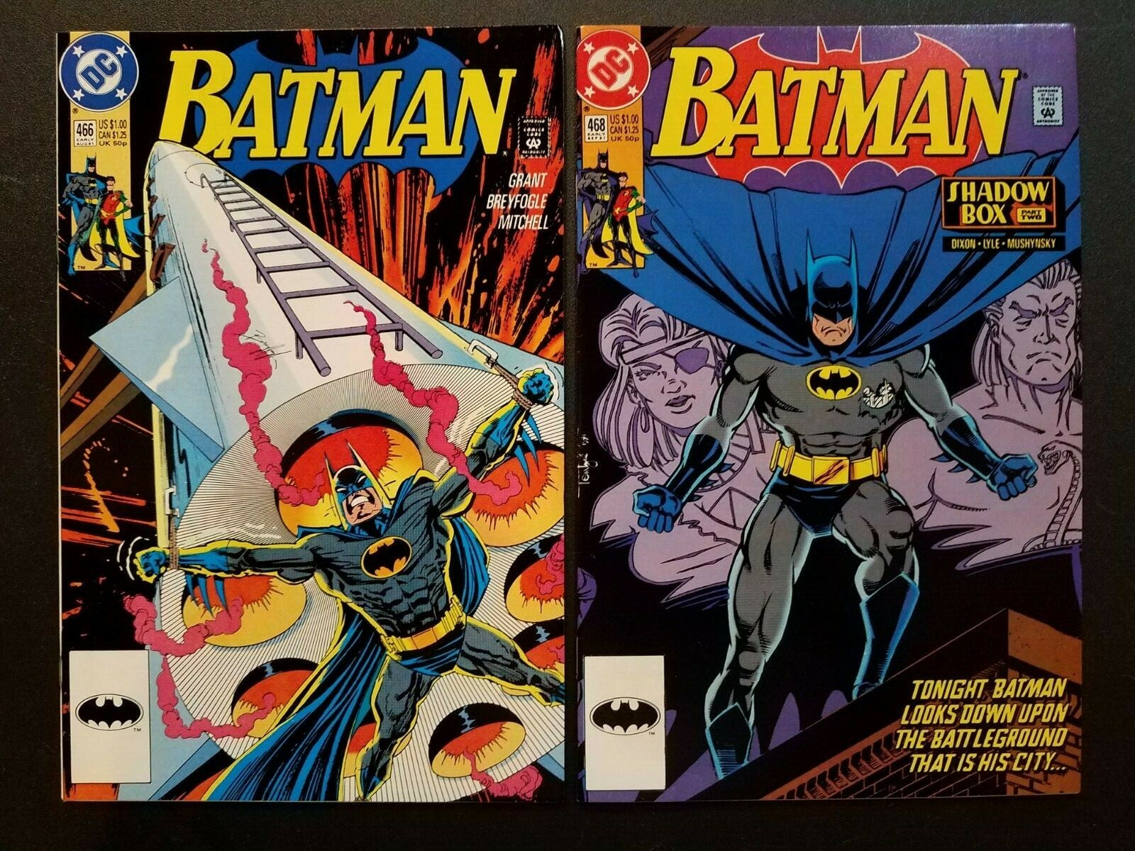Batman #466 & 468 NM- (DC,1991) Tim Drake Linx & King Snake! "No More ...