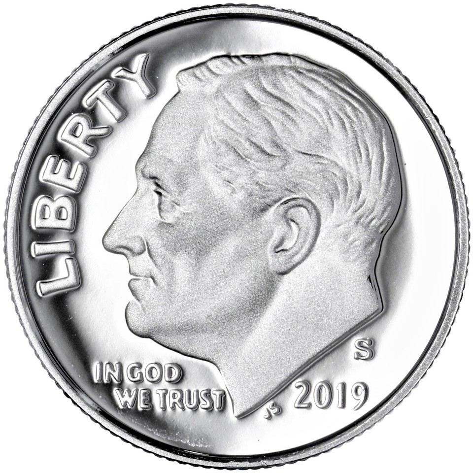 2019 P D S S Roosevelt Dime Year Set Silver & Clad Proof & BU US 4 Coin ...