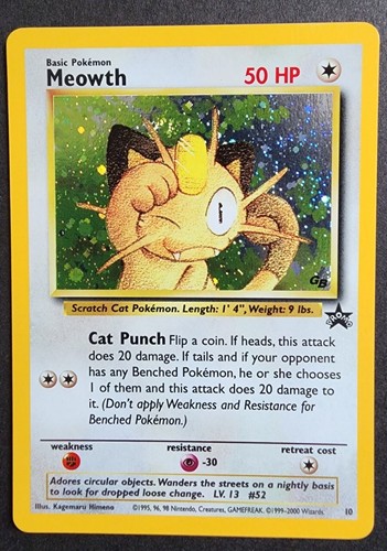 Pokemon TCG - Meowth - WoTC Black Star Promo 10 Holo | eBay