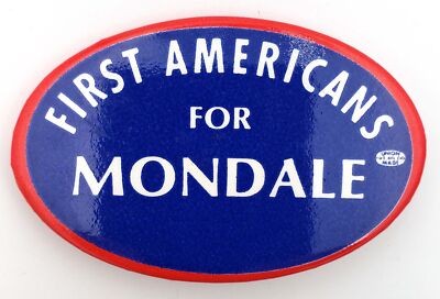 1984 Walter Mondale Native Americans Minnesota Button | eBay