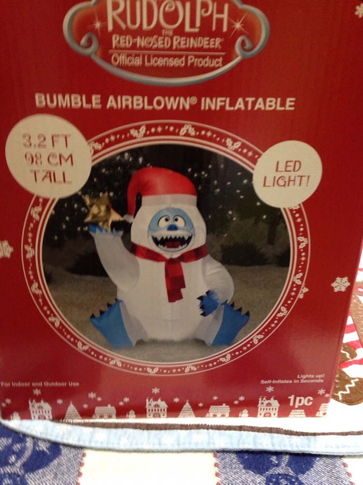 NEW Gemmy 3.2 Ft Lighted Rudolph Bumble Christmas Airblown Inflatable ...