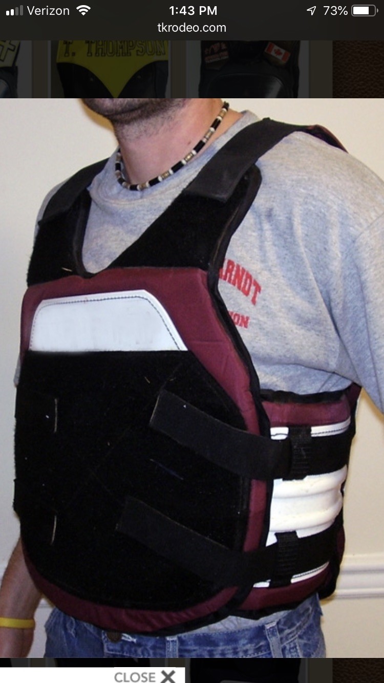 TK Bullfighter Vest , Pbr , Prca, Rodeo , Bullfighting | eBay