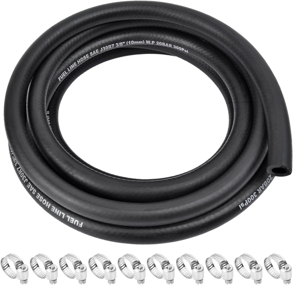 5/16 Inch ID Fuel Line Hose - 10FT Marine Grade Fuel Line with 10PCS ...