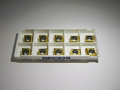 Seco Carbide Milling Inserts 335.18-1005TR2-R23-M10 Grade F40M Qty. 10 ...