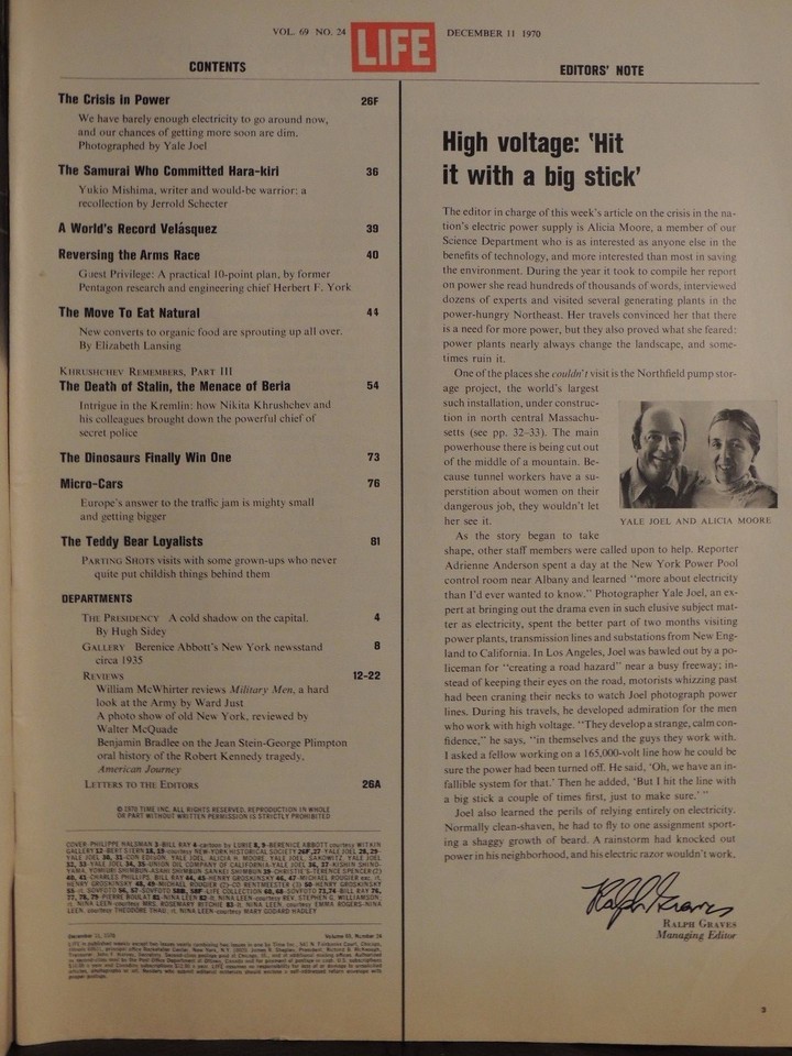 LIFE December 11,1970 Gunilla Knutson / Khrushchev Remembers Pt 3 ...