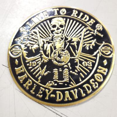 Harley-Davidson Live To Ride Sticker/Emblem Gold Decal/Sticker | OE ...