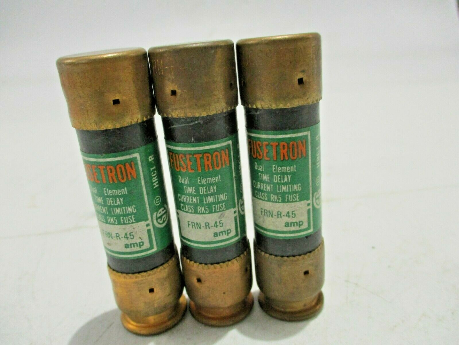 NEW LOT OF 3 BUSSMANN FUSETRON FRN-R-45 45A/AMP FUSE | eBay