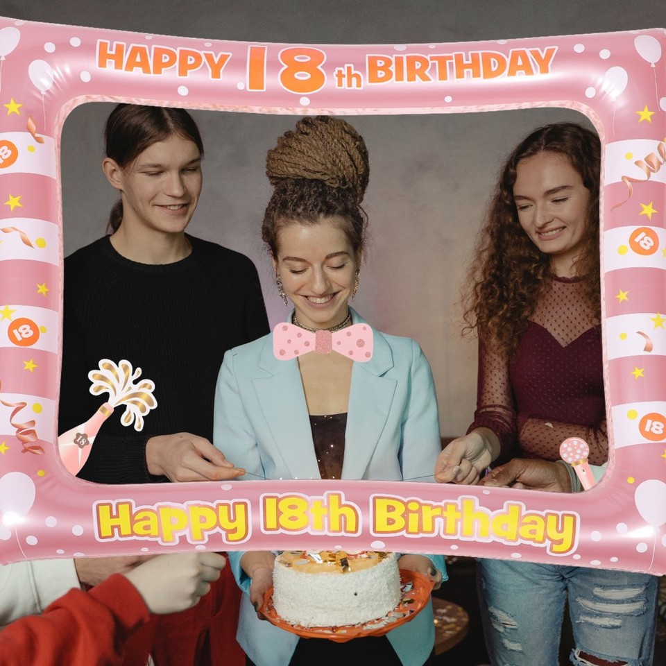 1 Set Inflatable Photo Booth Props 18th Birthday Photo Props Party ...