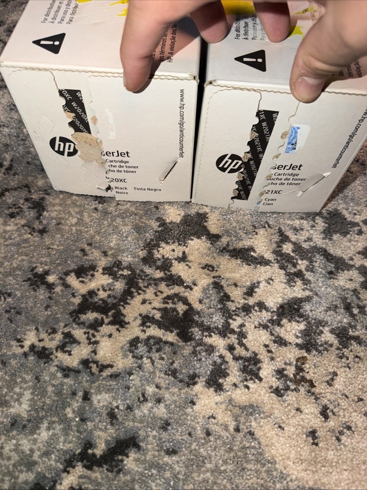 Set of 2 New HP 414X W2020XC Black, W2021XC Cyan, Toner cartridge NEW ...