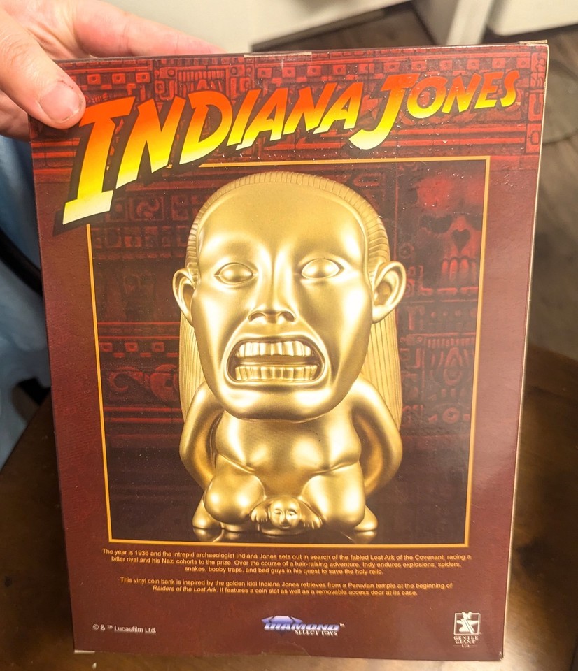 Indiana Jones Golden Idol Vinyl Coin Bank Raiders of the Lost Ark | eBay