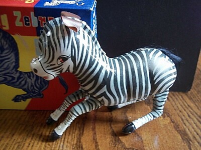 Vintage Jumping Zebra Tin Wind Up Clockwork Made in China 5.5" ORIGINAL ...