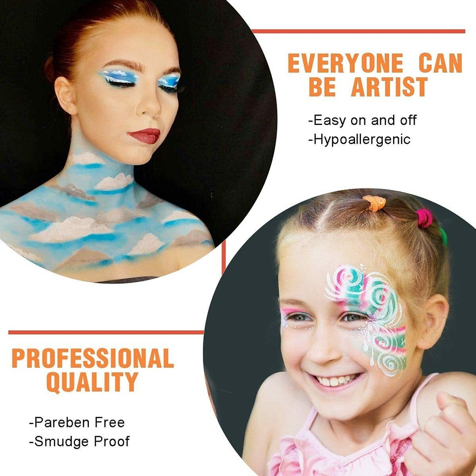 Bowitzki Professional Face Paint Kit Face Painting Kits for kids Party ...